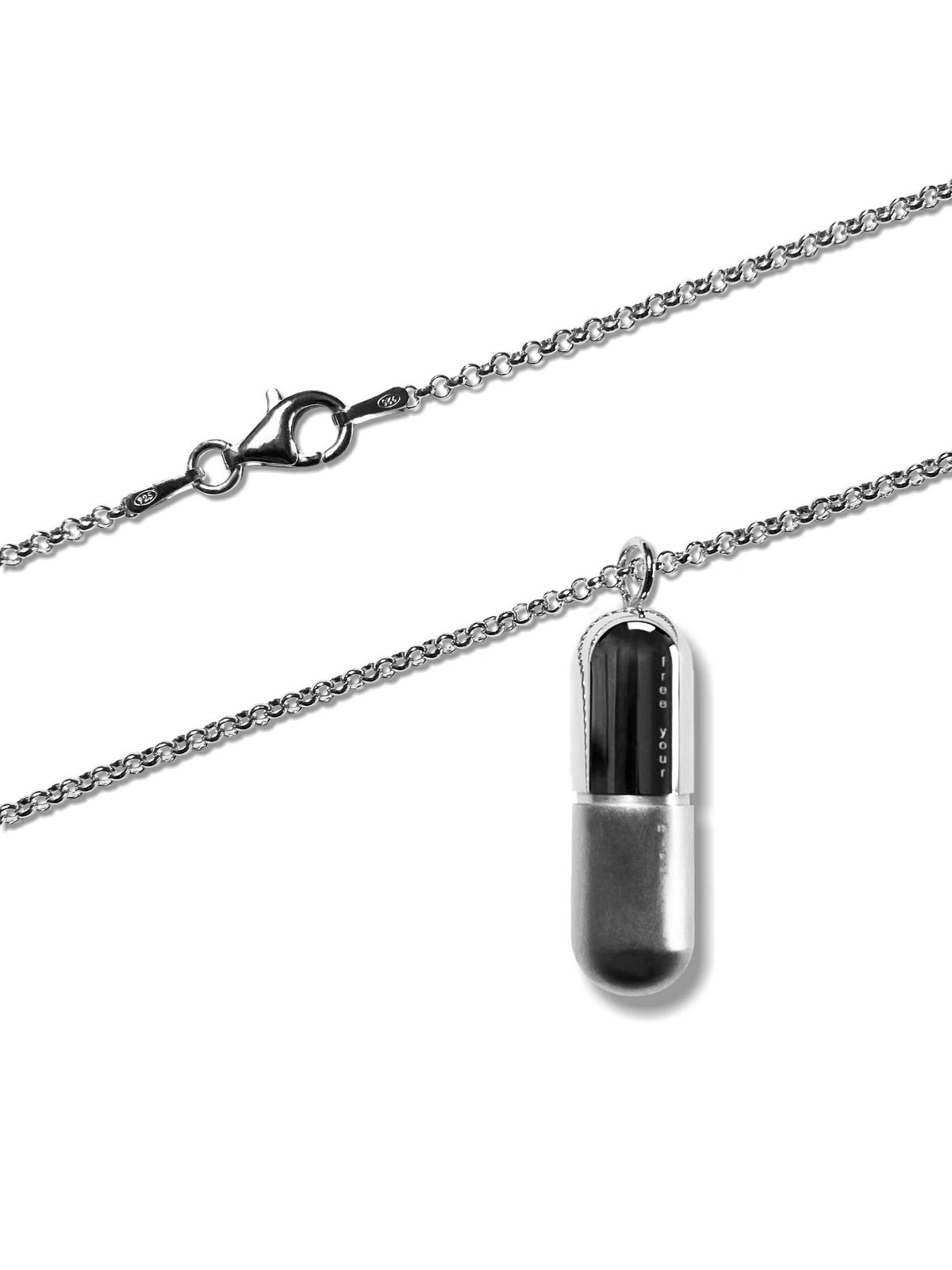SILVER PILL - necklace
